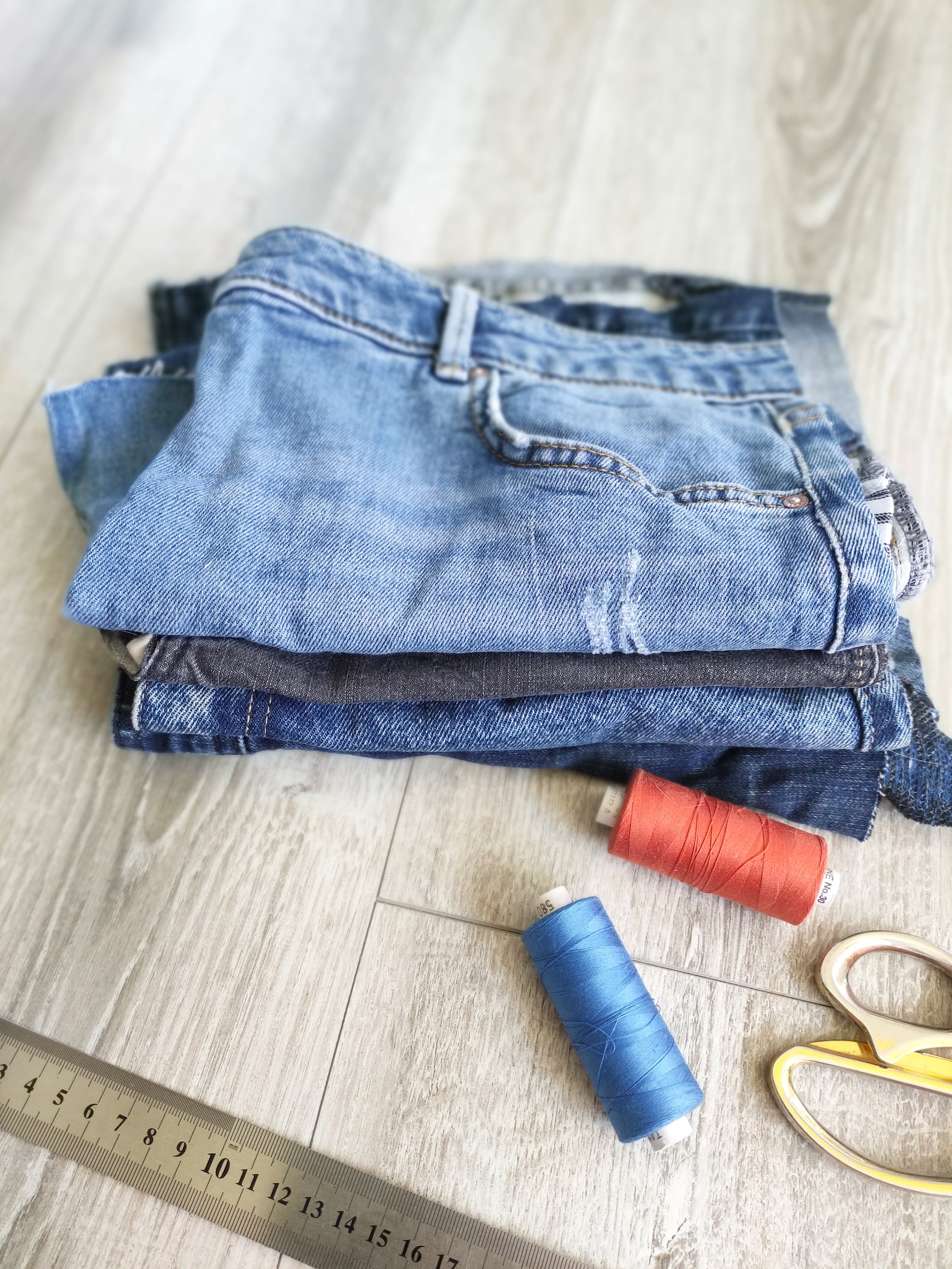 Recycled Denim Pocket Bundle, Upcycled Jeans Scraps (2+2 Pcs) - Etsy