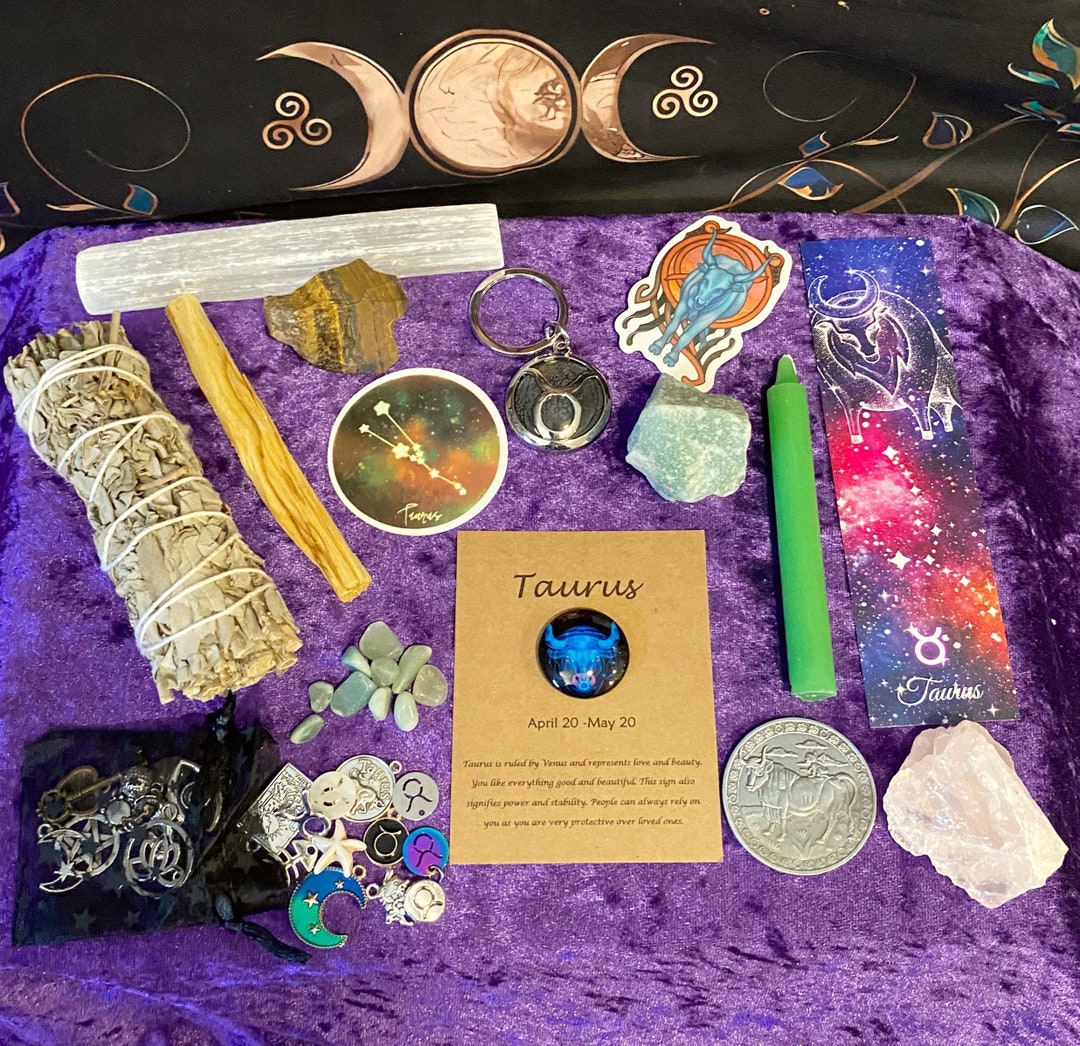 Taurus Zodiac Set, Taurus Gift Set, Charms, Crystals and More for ...