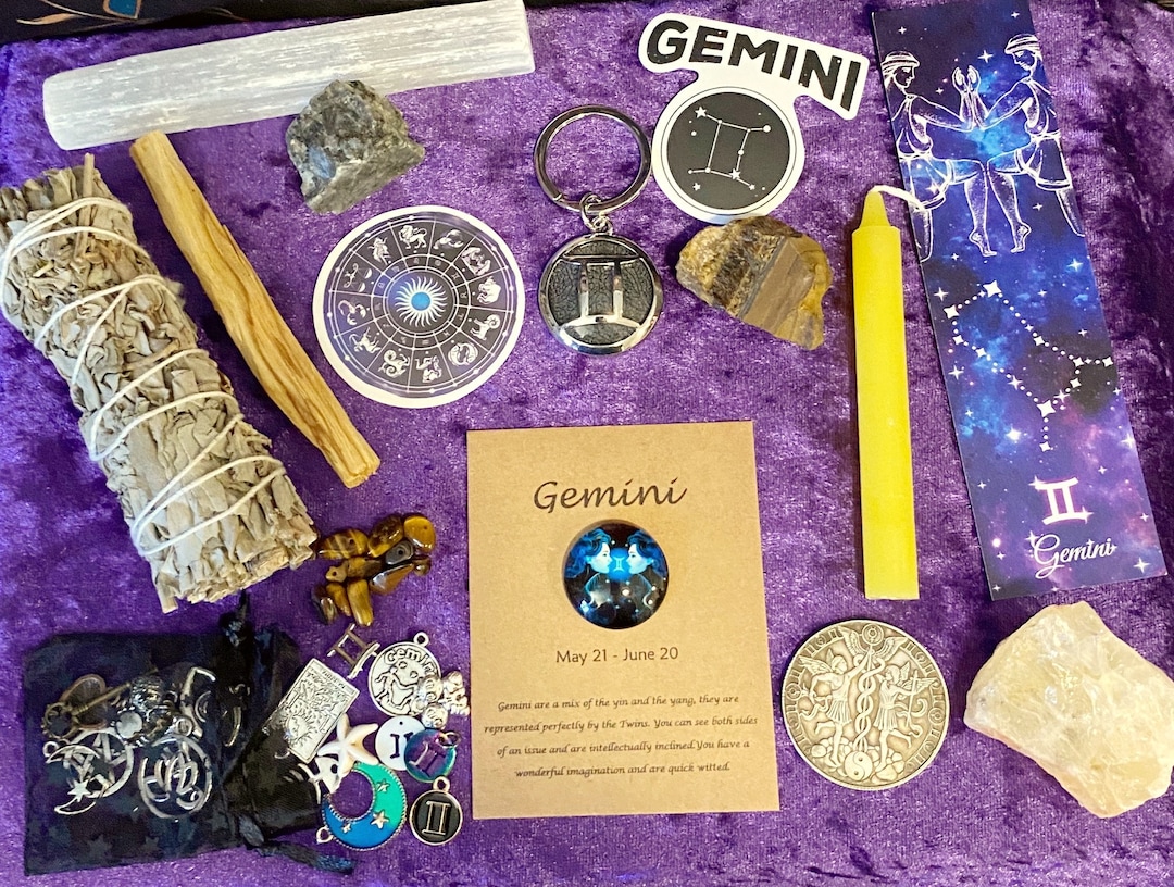 Gemini Zodiac Set, Gemini Gift Set, Charms, Crystals and More for ...