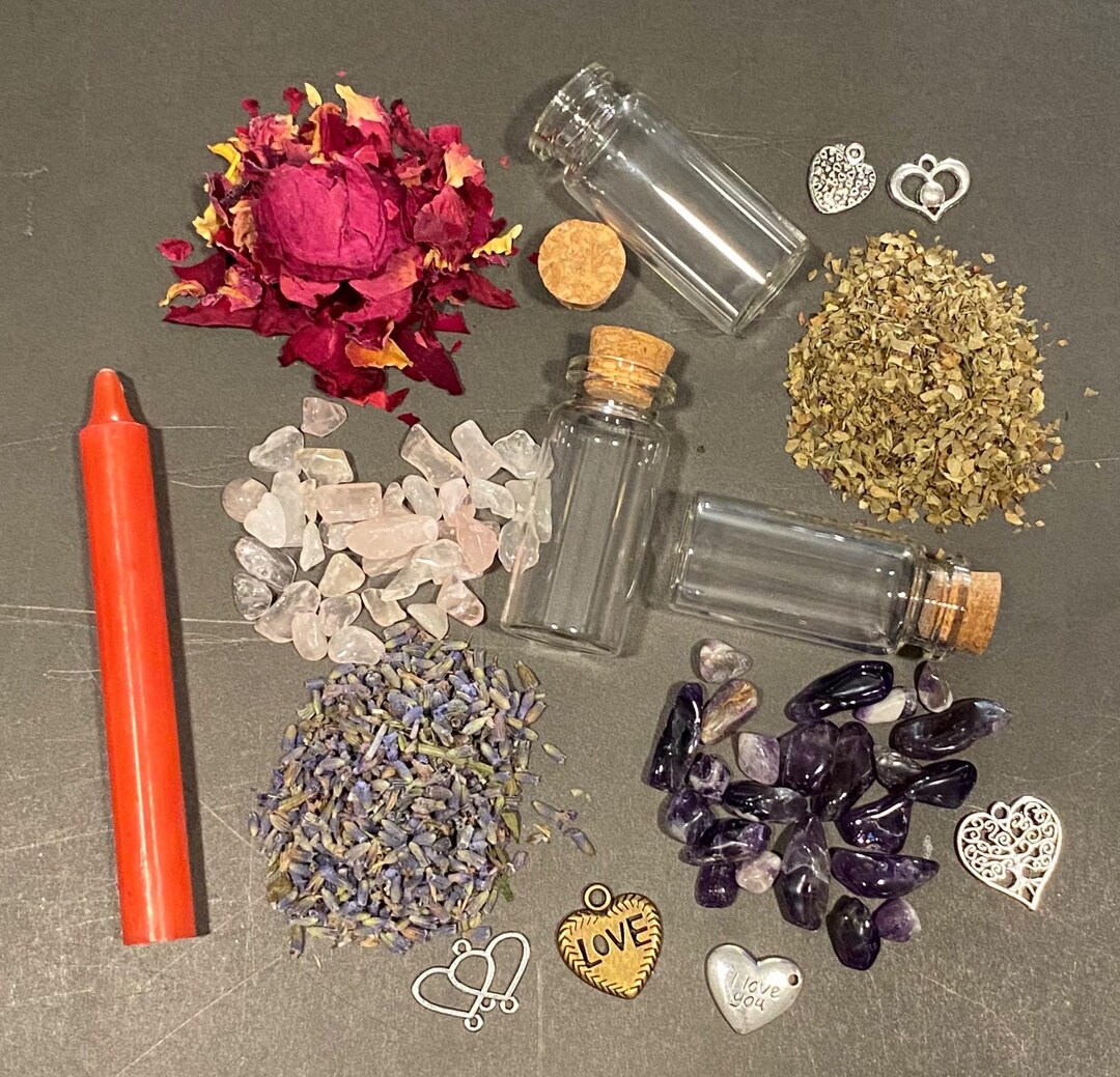 DIY Spell Jar Kit for Love, Prosperity, Protection, Healing, Happiness ...