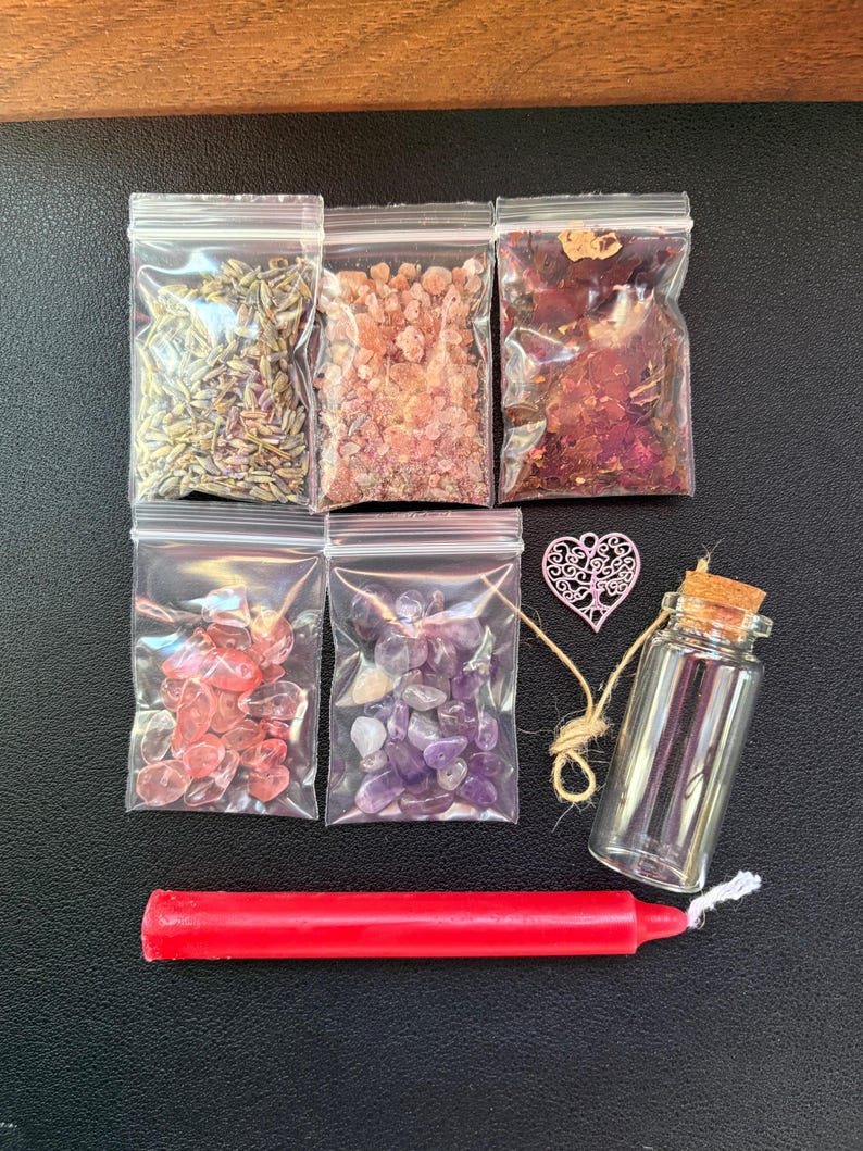 DIY Spell Jar Kit for Love, Prosperity, Protection, Healing, Happiness ...