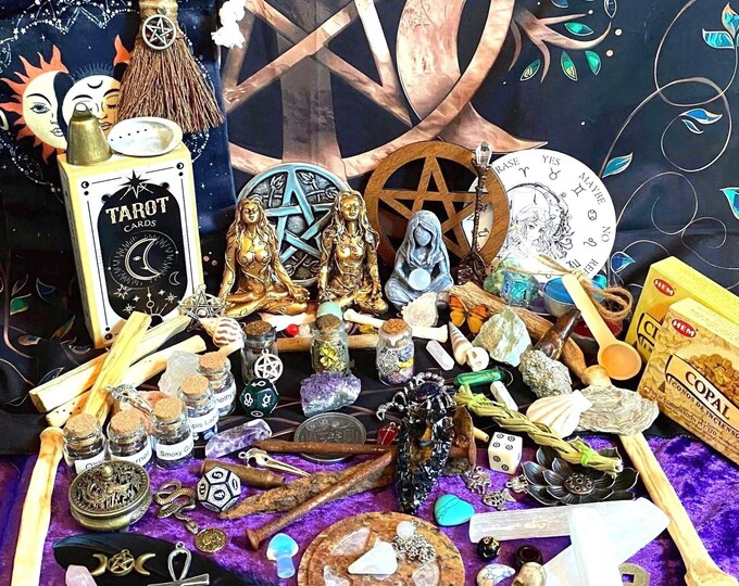 Large Witchcraft Mystery Box Gift Set - Surprise Witchcraft DIY Occult ...