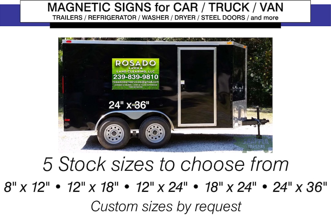 Set of 2 Custom Magnetic Signs for Cars / Trucks / Trailer / - Etsy