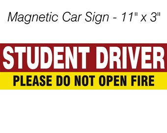 Magnetic Student Driver Sign - Etsy