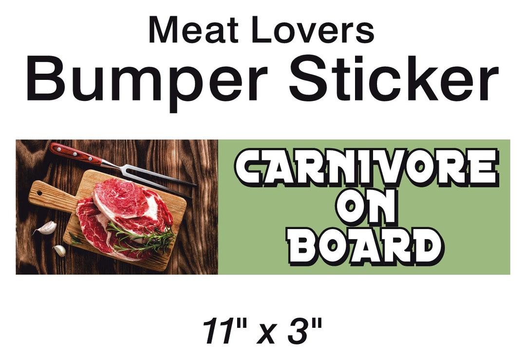 Meat Lovers Bumper Sticker - Etsy