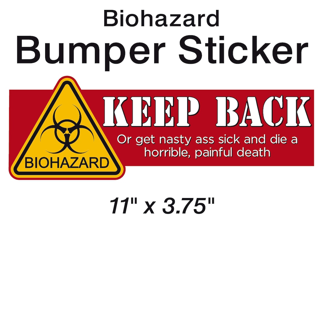 Biohazard Bumper Sticker - Etsy