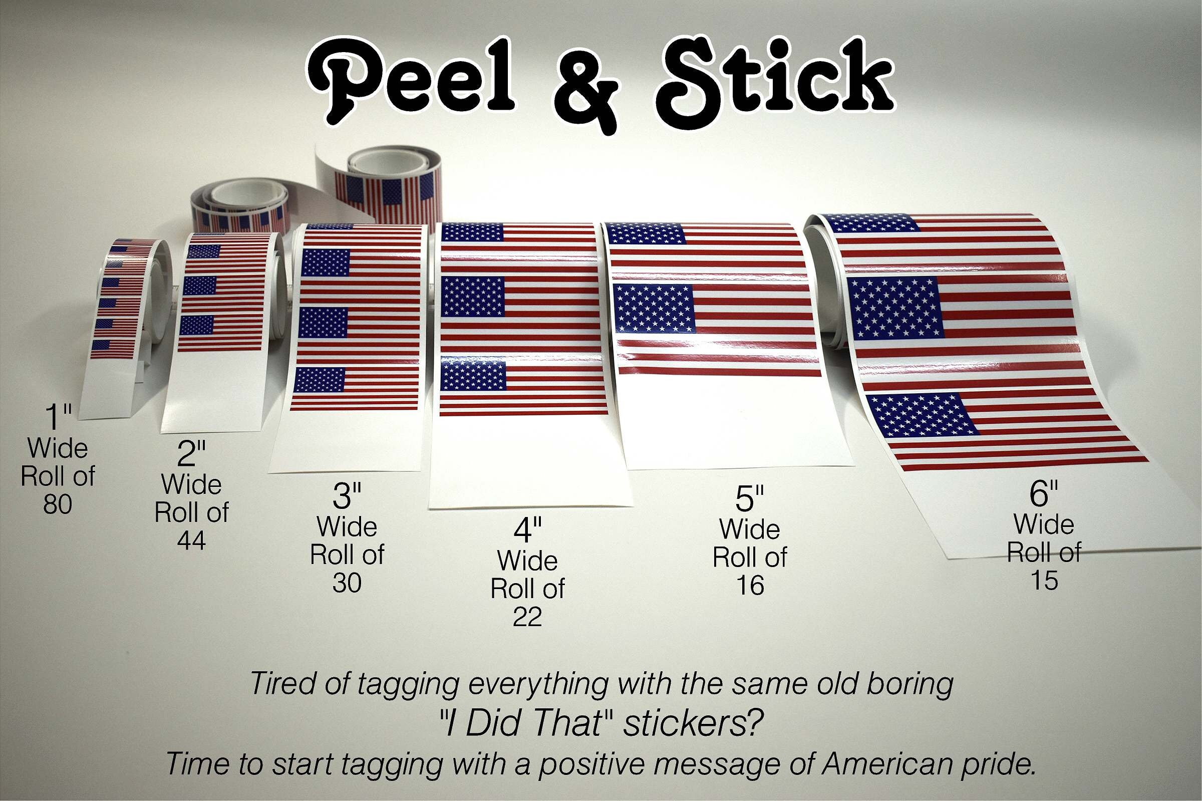 Rolls of Peel & Stick American Flag Stickers - Etsy