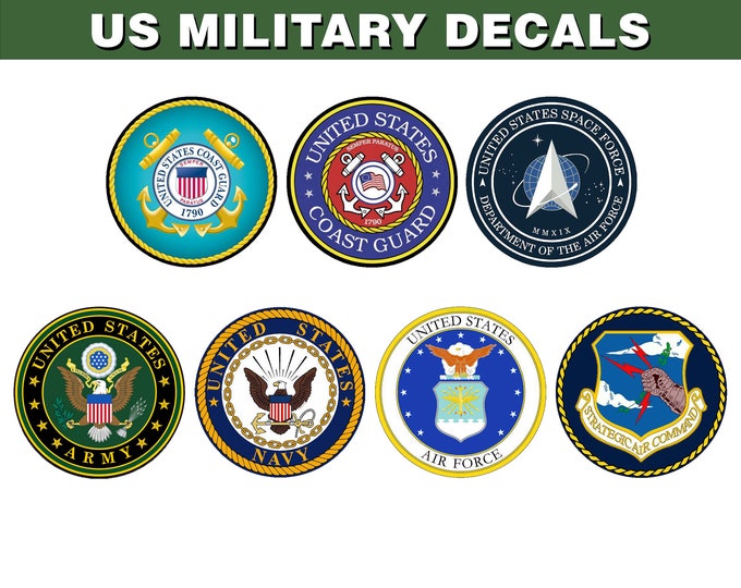 Extra Large US Military Decals - Etsy