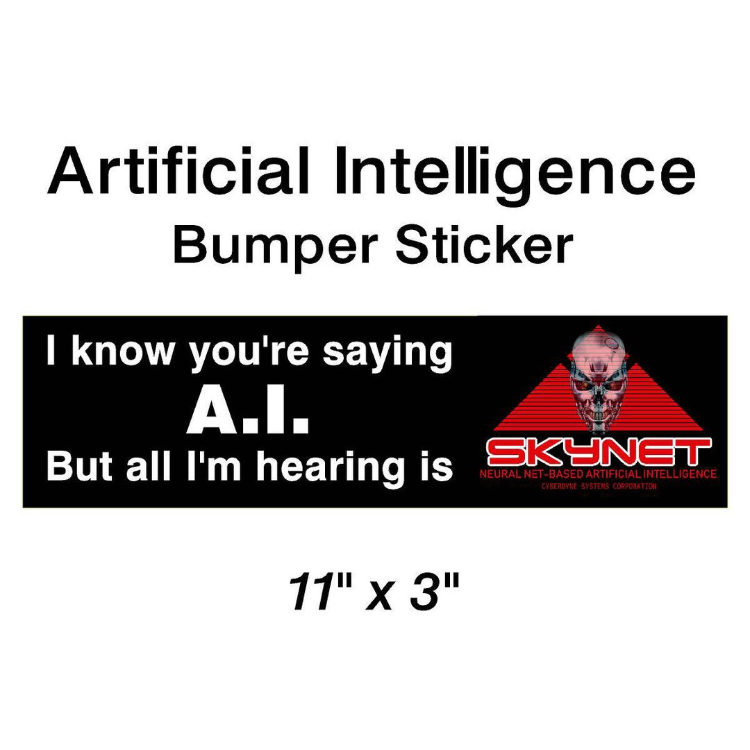Artificial Intelligence Bumper Sticker - Etsy