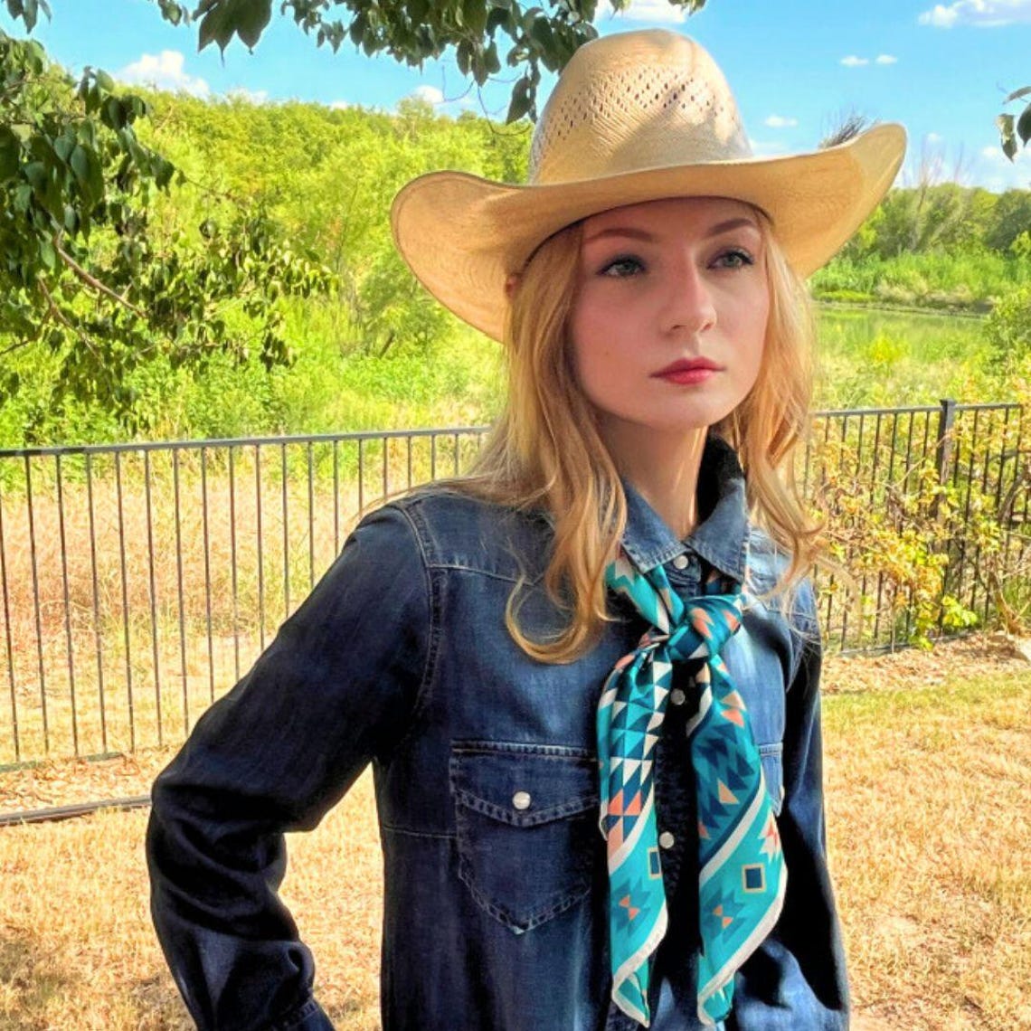 Cowtown Wild Rags - Aztec (trails to Tucumcari) Silk Scarf Wild Rag ...