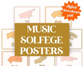 Solfege Posters Solfege Hand Signs Music Class Poster Music Teacher ...