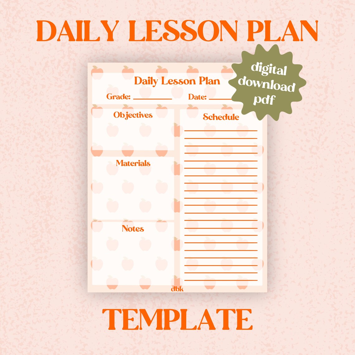 Daily Lesson Plan Template | Teacher Lesson Plans | Daily Lesson Plan ...