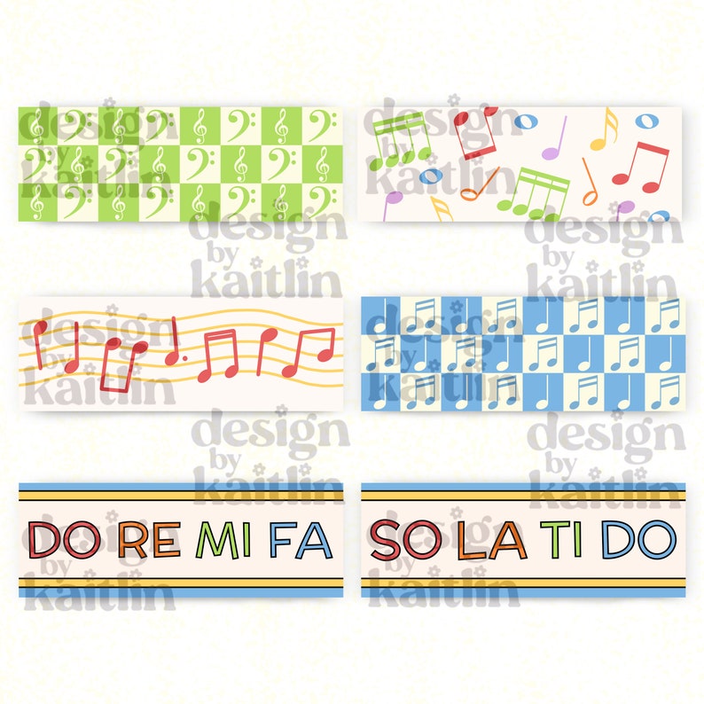 Music Bulletin Borders Rainbow | Music Classroom Decor | Music ...
