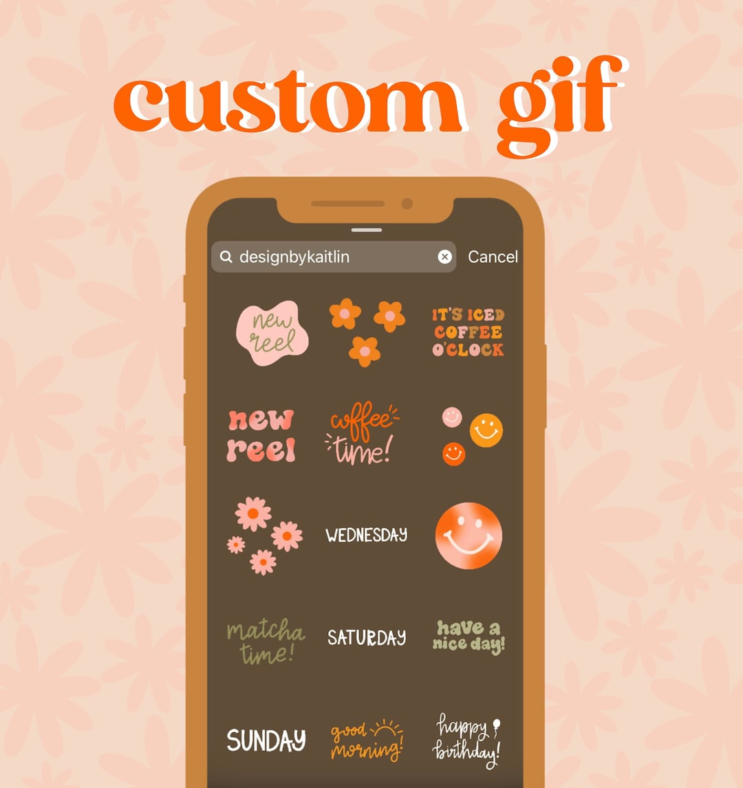 Custom Gifs Custom Instagram Gifs GIPHY Social Media Story Stickers ...