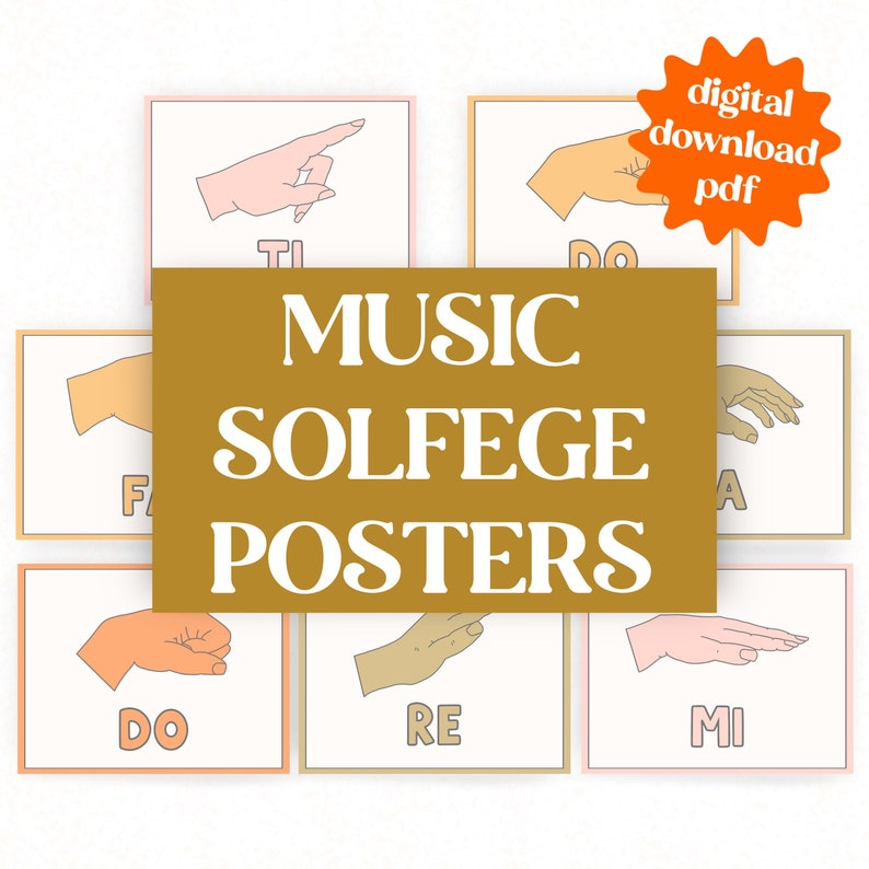 Solfege Posters | Solfege Hand Signs | Music Class Poster | Music ...