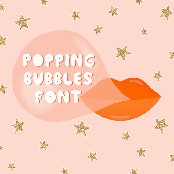 Popping Bubbles Font Bubble Letter Font Bubble Font | Etsy