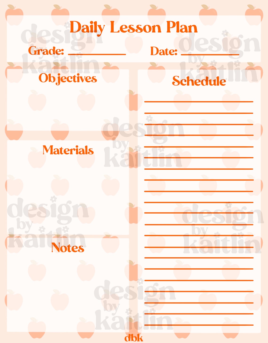 Daily Lesson Plan Template | Teacher Lesson Plans | Daily Lesson Plan ...