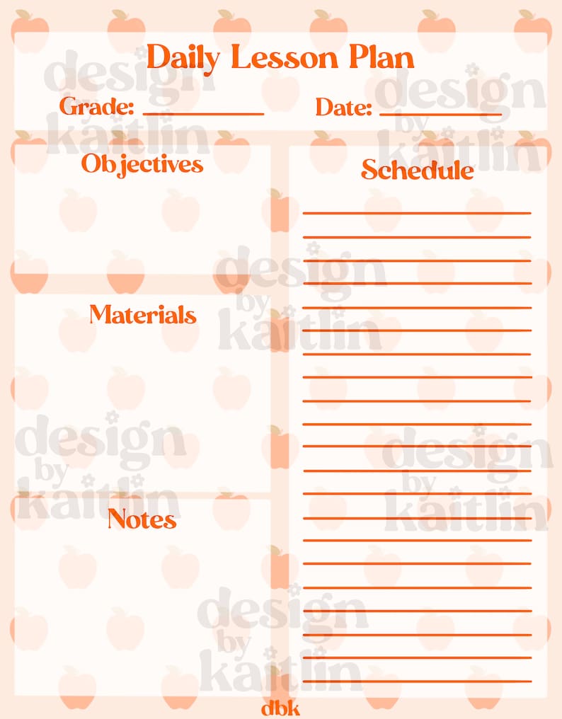 Daily Lesson Plan Template | Teacher Lesson Plans | Daily Lesson Plan ...