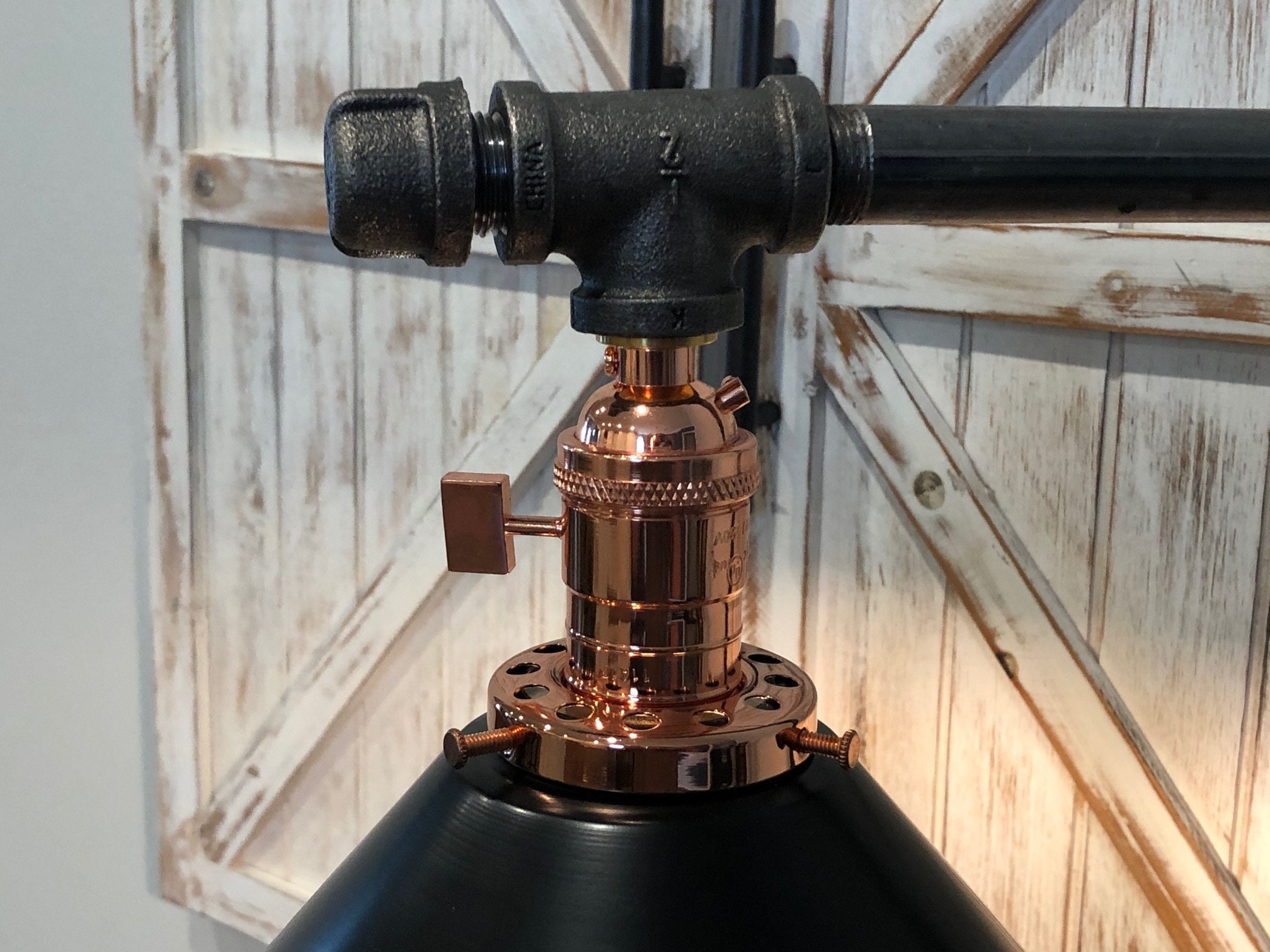 Industrial Style - Iron Piping - Rustic Table Lamp - Etsy