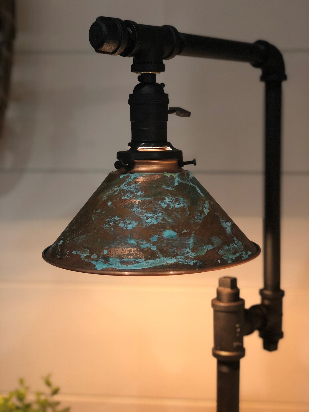 Industrial Style - Iron Piping - Rustic Table Lamp - Etsy