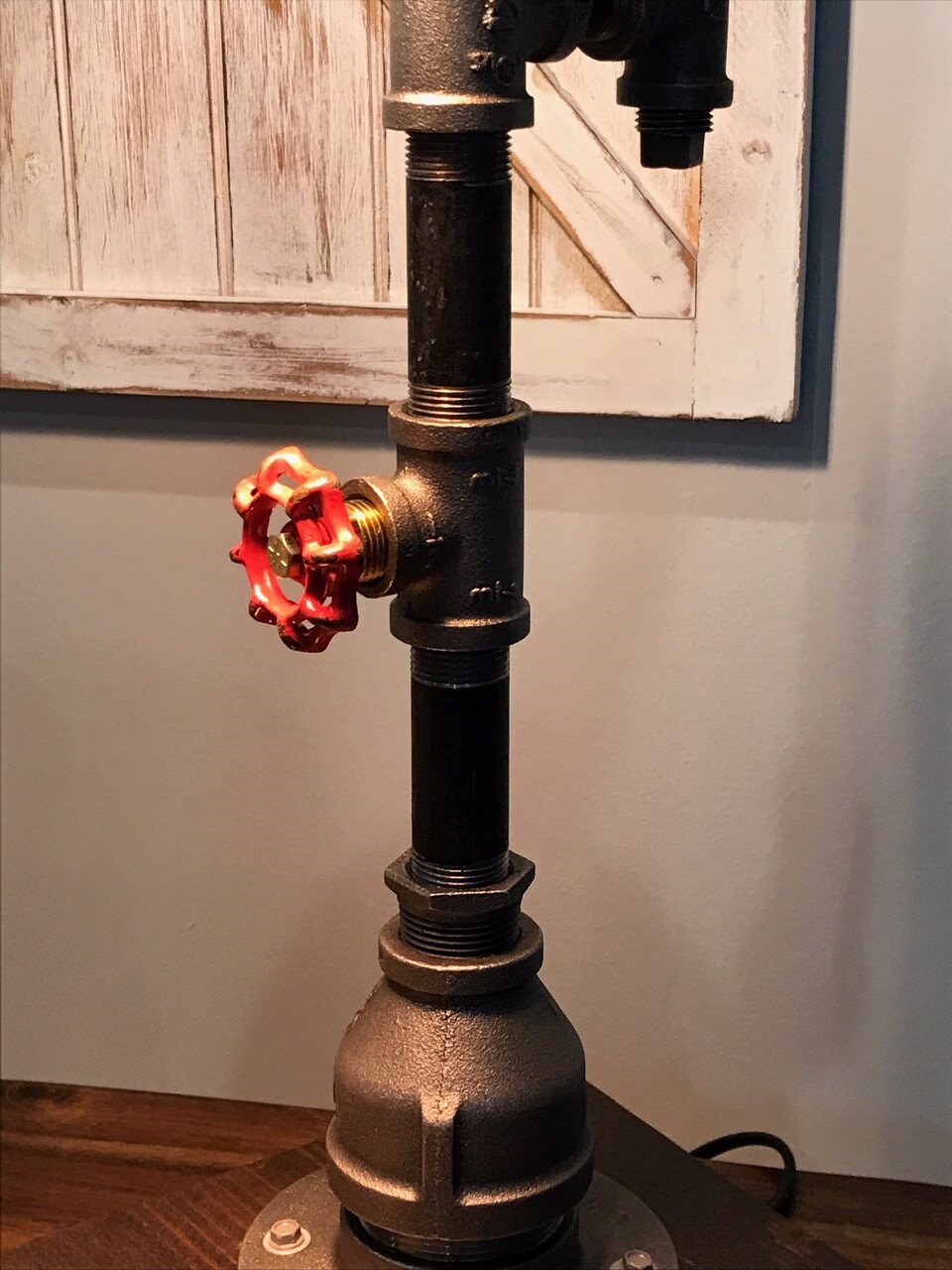 Industrial Style - Iron Piping - Rustic Table Lamp - Etsy