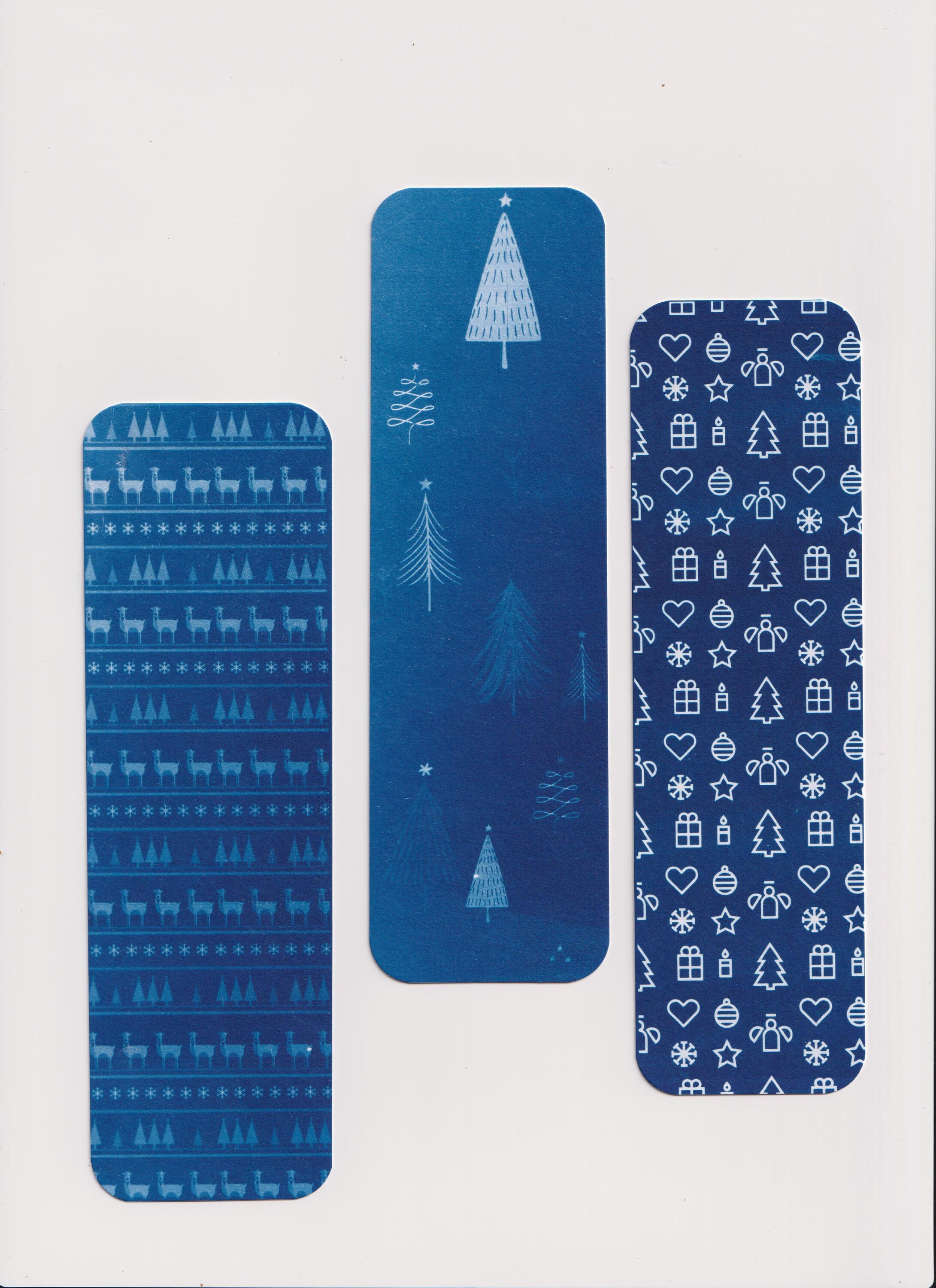 Cyanotype Bookmarks Blue Bookmarks Bookmarks Flower - Etsy