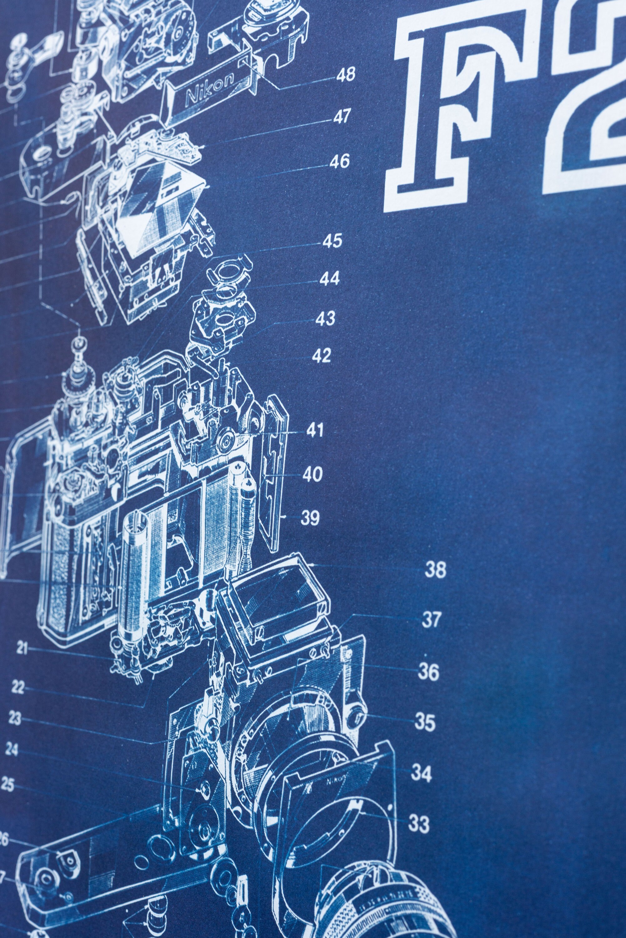 Nikon F2 Camera Nikon Film Camera Vintage Poster Camera Cyanotype Paper ...