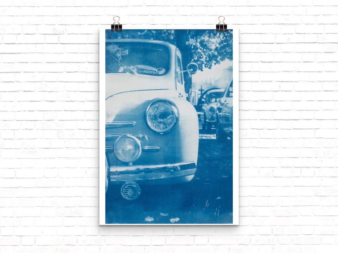 Renault 4CV A3 Paper Cyanotype Car Printing Fine Art Photography - Etsy