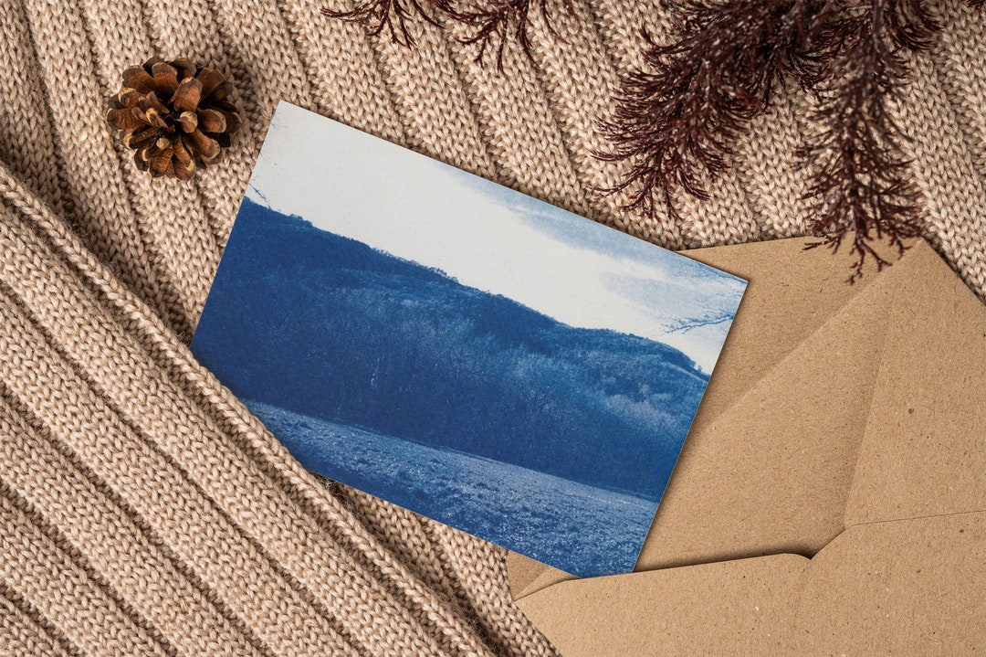 Stampa Cianotipo 10x15 cm - Cartolina - Paesaggio - Carta stampata ...