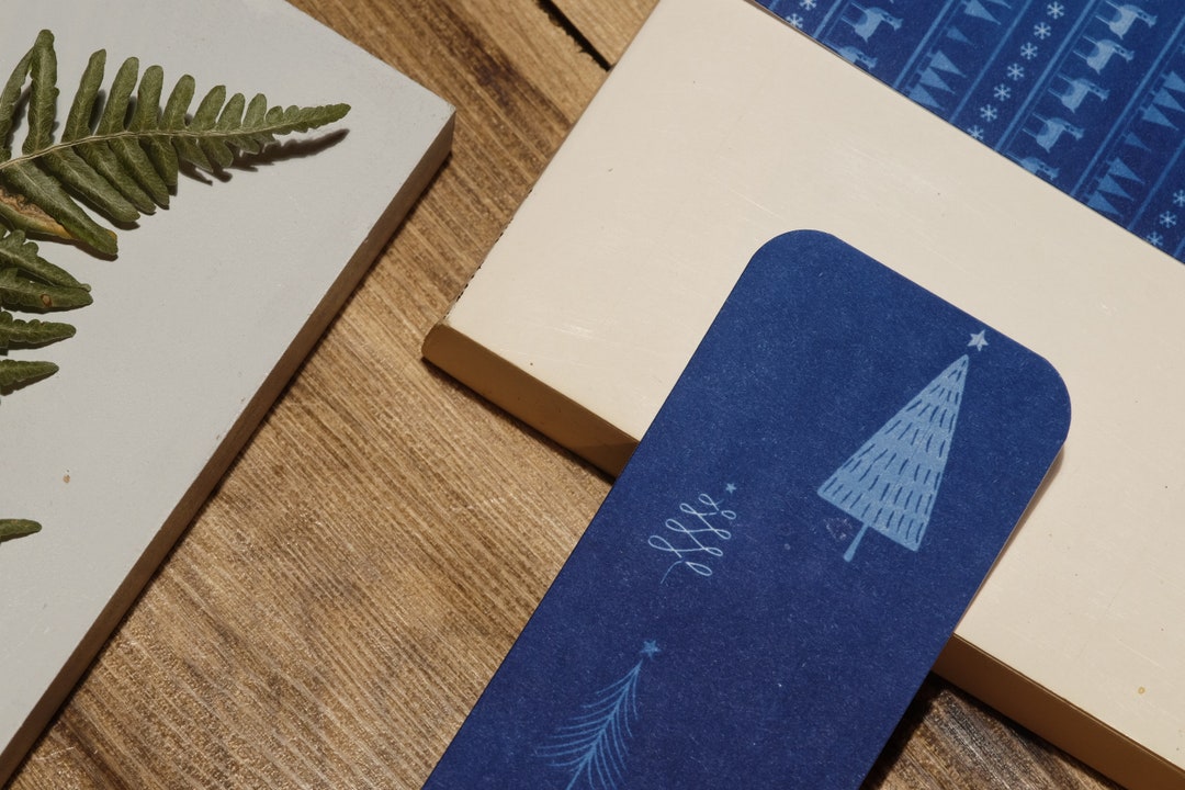 Cyanotype Bookmarks Blue Bookmarks Bookmarks Flower Photo - Etsy
