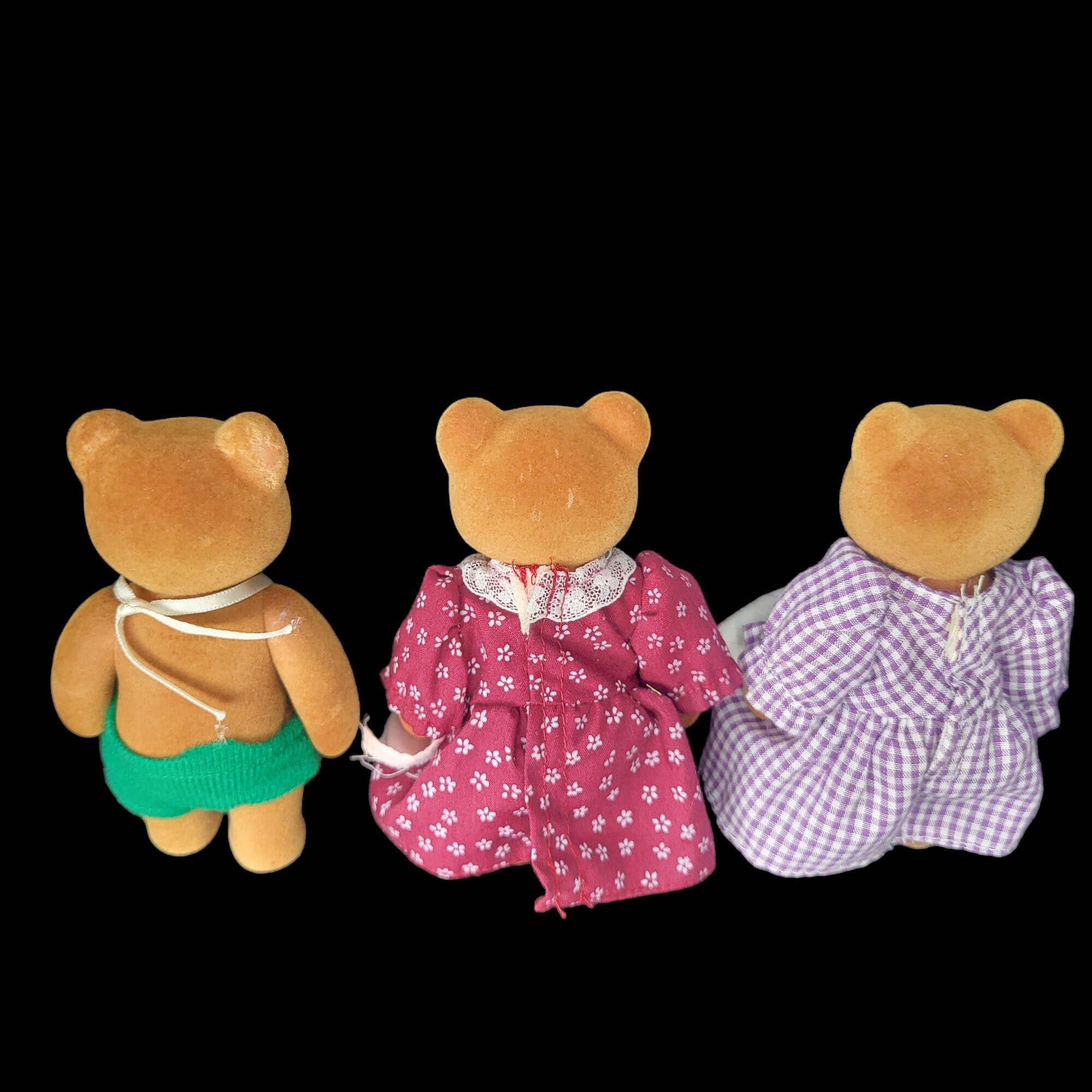 Huge Lot 1980's Calico Critters Felt Bears Bear Cub Baby Bunny Clothes ...