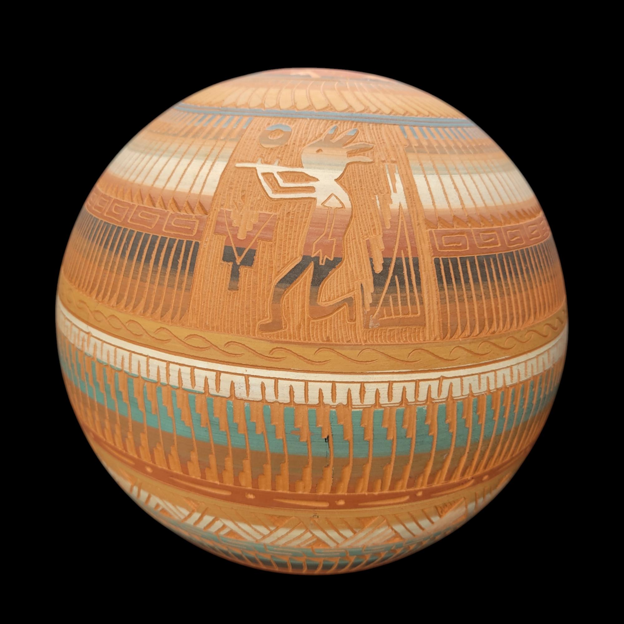 Vintage Native American Pottery Kokopelli Sphere Vase Navajor Art - Etsy