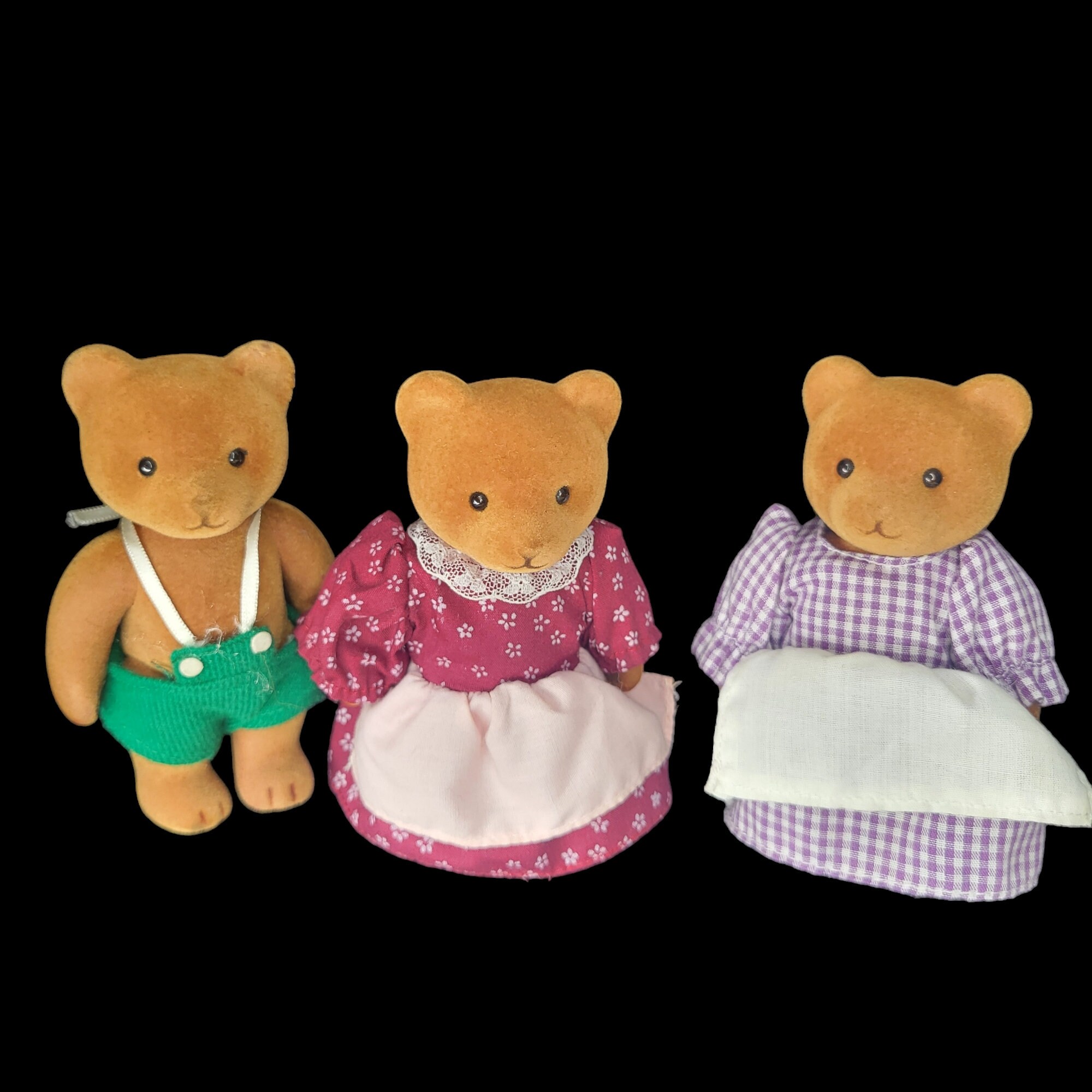 Huge Lot 1980's Calico Critters Felt Bears Bear Cub Baby Bunny Clothes ...