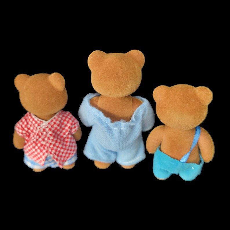 Huge Lot 1980's Calico Critters Felt Bears Bear Cub Baby Bunny Clothes ...