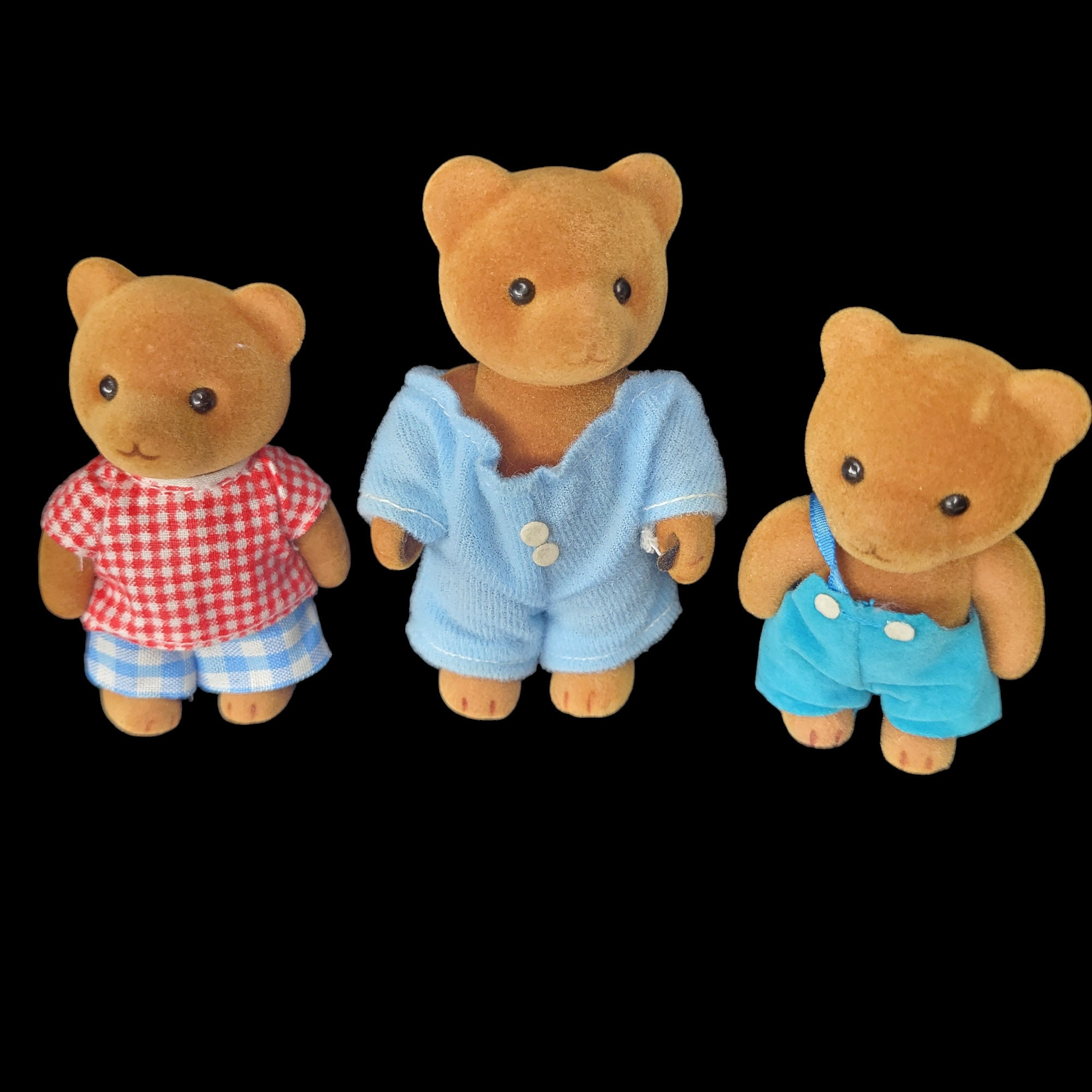 Huge Lot 1980's Calico Critters Felt Bears Bear Cub Baby Bunny Clothes ...