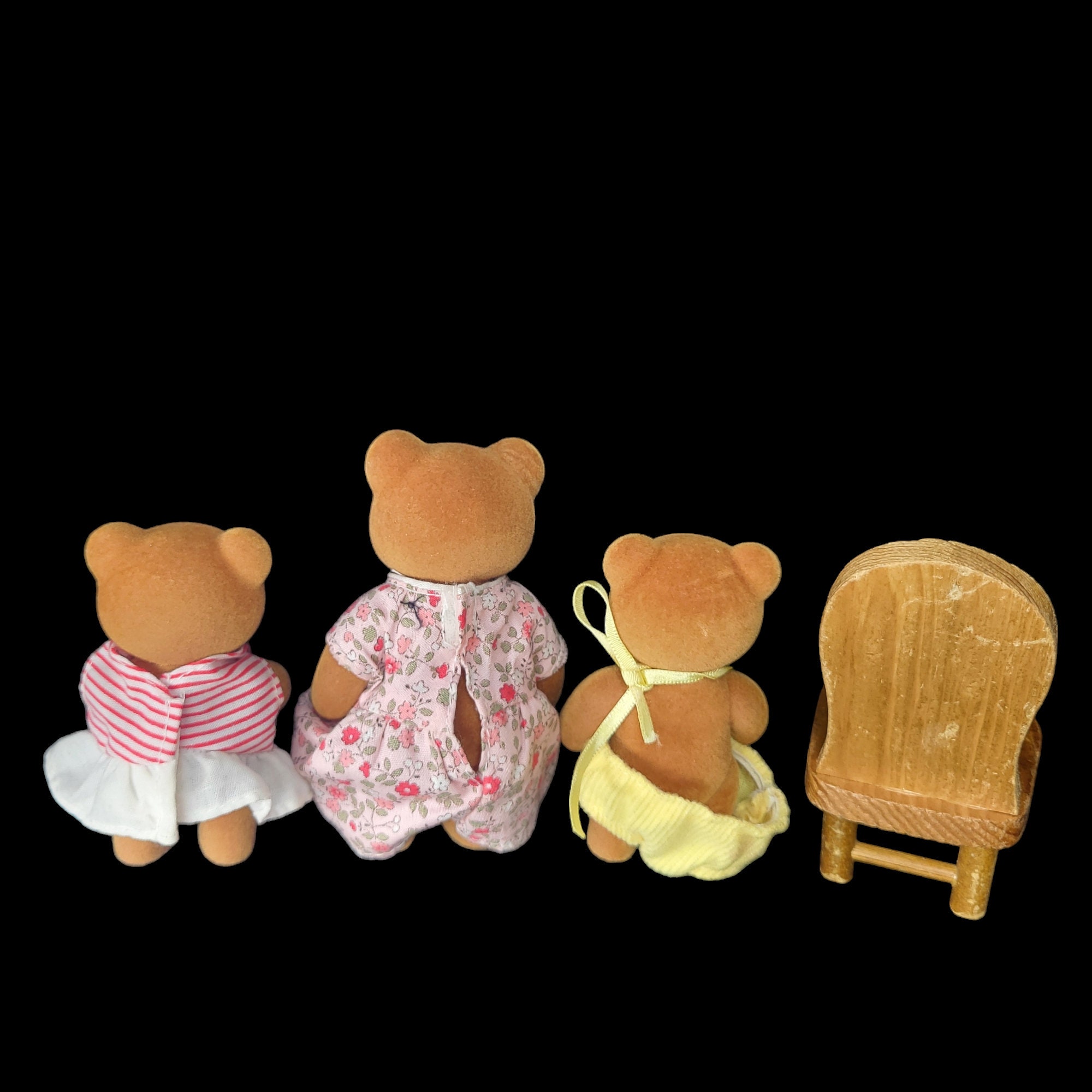Huge Lot 1980's Calico Critters Felt Bears Bear Cub Baby Bunny Clothes ...