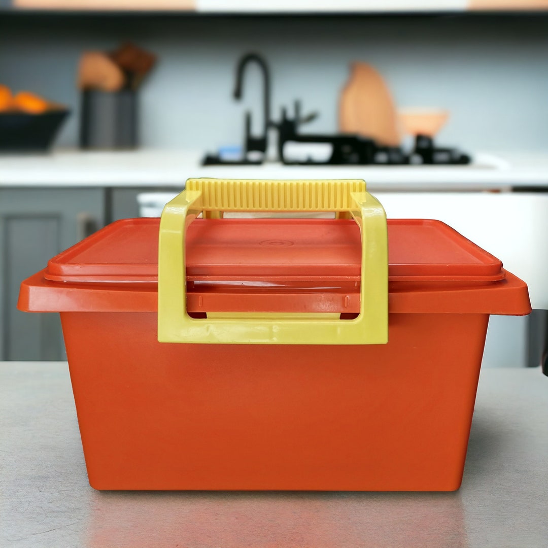 Tupperware Carry All Storage Container Craft Tote 28 Cup 1431 Lid ...