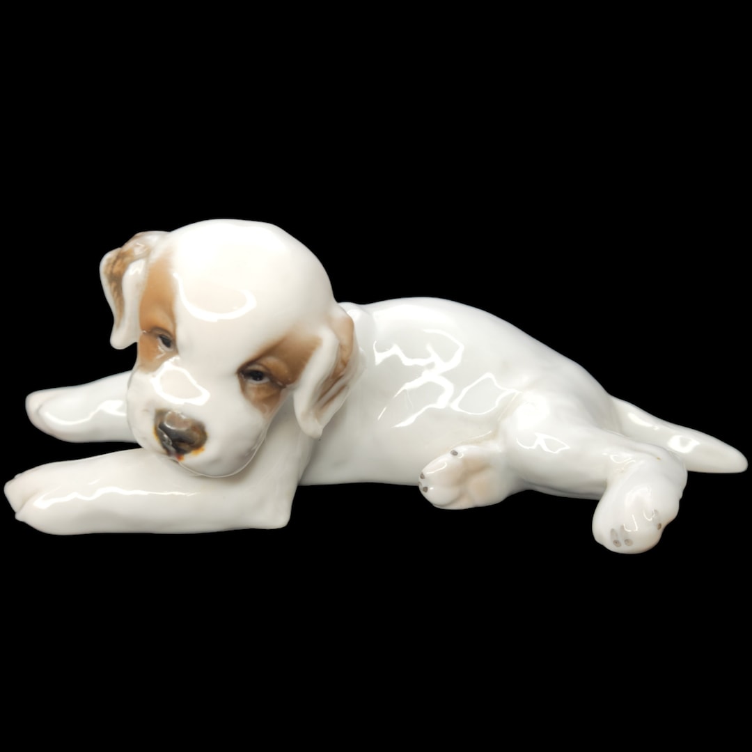 Vintage Porcelain Rosenthal Signed TH Karner 1122 Dog Figurine Terrier ...