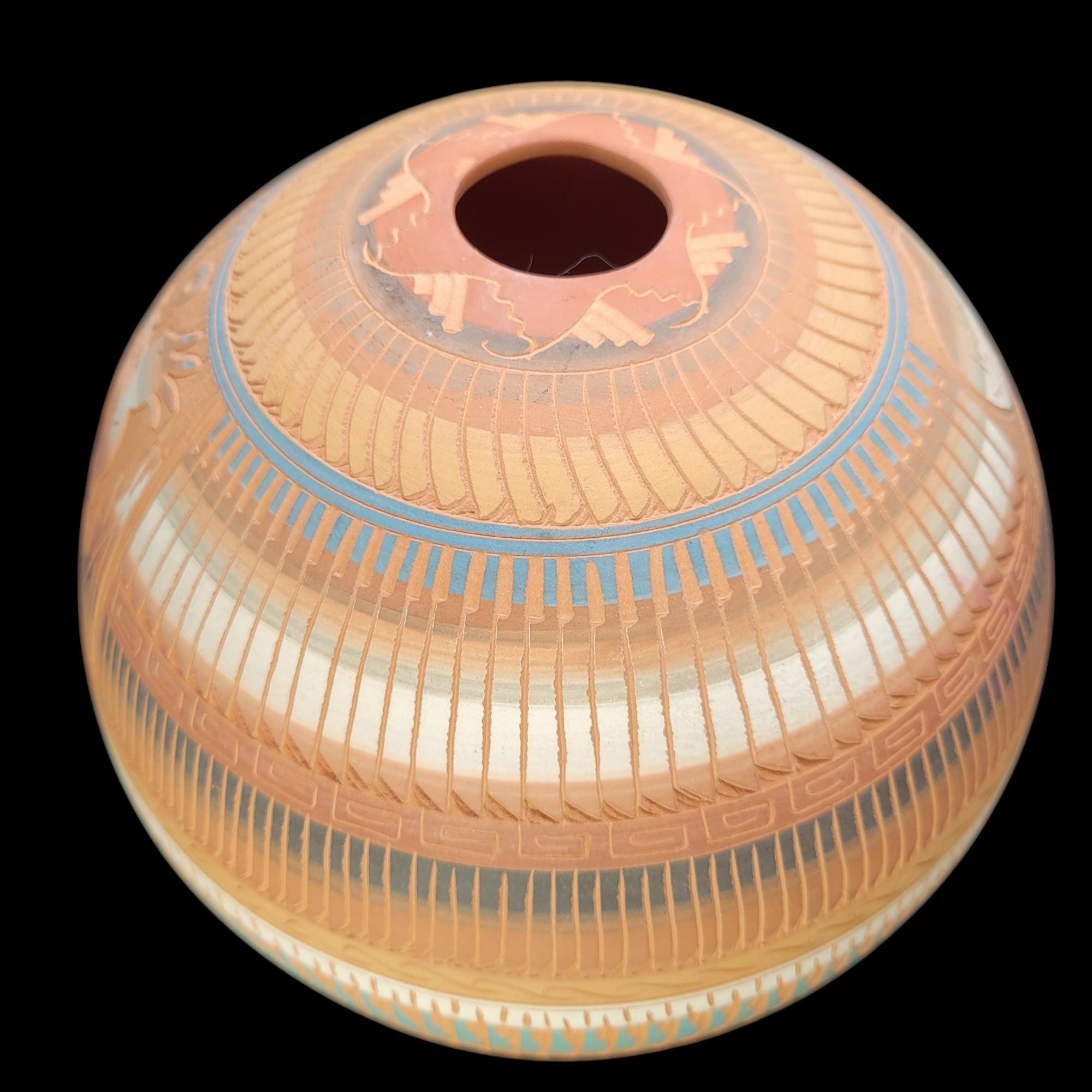 Vintage Native American Pottery Kokopelli Sphere Vase Navajor Art - Etsy
