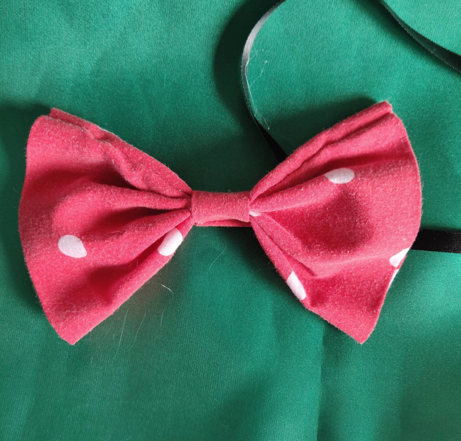 Minnie Mouse Inspired Bow/bowtie Red and White Spots - Etsy