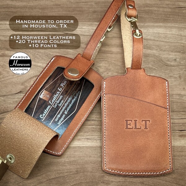Leather Luggage Tag - Etsy