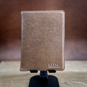 Horween Leather Notebook Cover With Inside Pen Holder. Custom Pockets ...