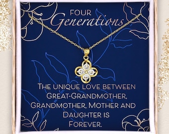 SET OF 3 - GENERATIONS Three Interlocking Rings Necklace Grandmother ...