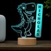 Dinosaur Decor Lamp Personalized LED Night Light Nursery | Etsy
