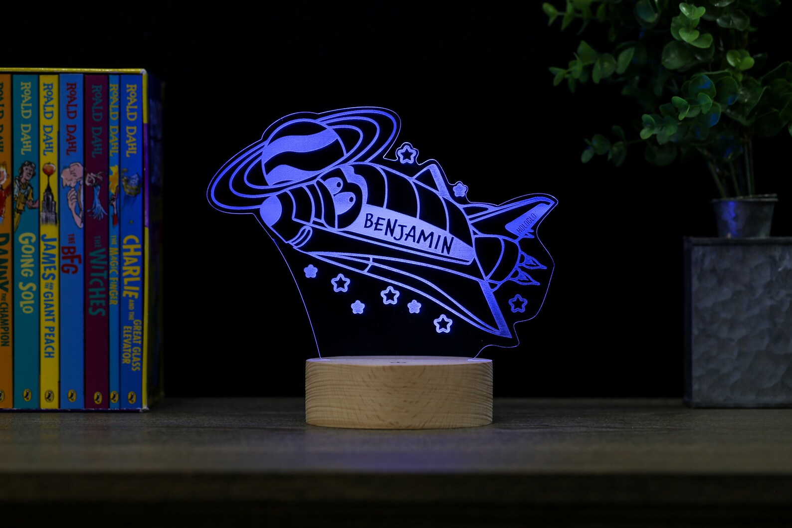 Space Shuttle Decor Kid's Night Light, Personalized Rocket Ship LED ...