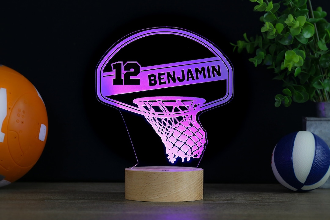 Basketball LED Night Light, Kid's Basketball Decor Lamp, Birthday Gift ...