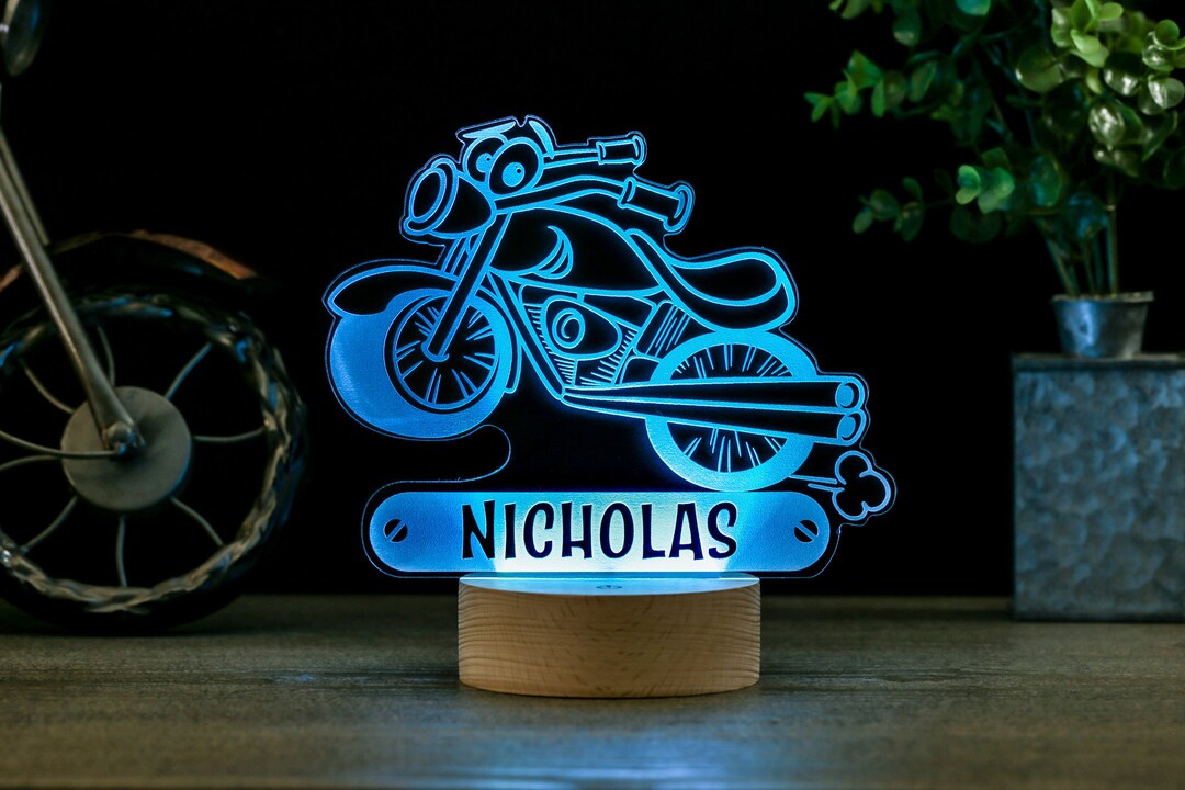 Motorcycle Decor Lamp, Personalized Sports Bike LED Night Light ...