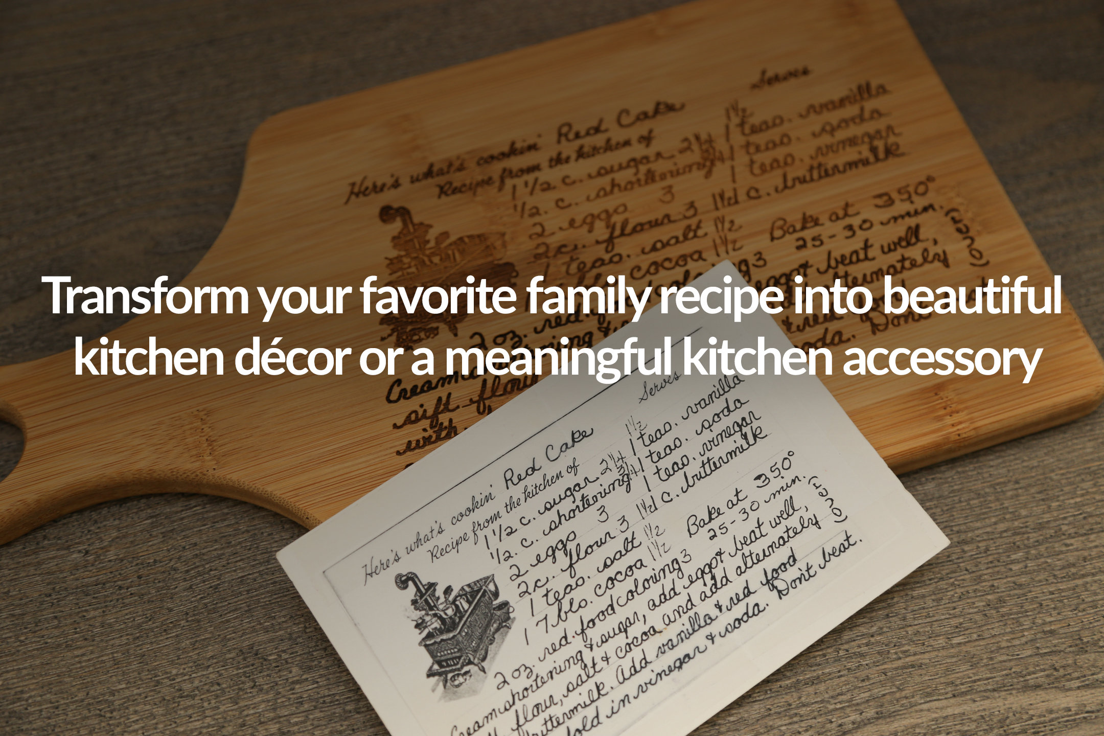 Custom Engraved Handwritten Family Recipe Cutting Board | Etsy