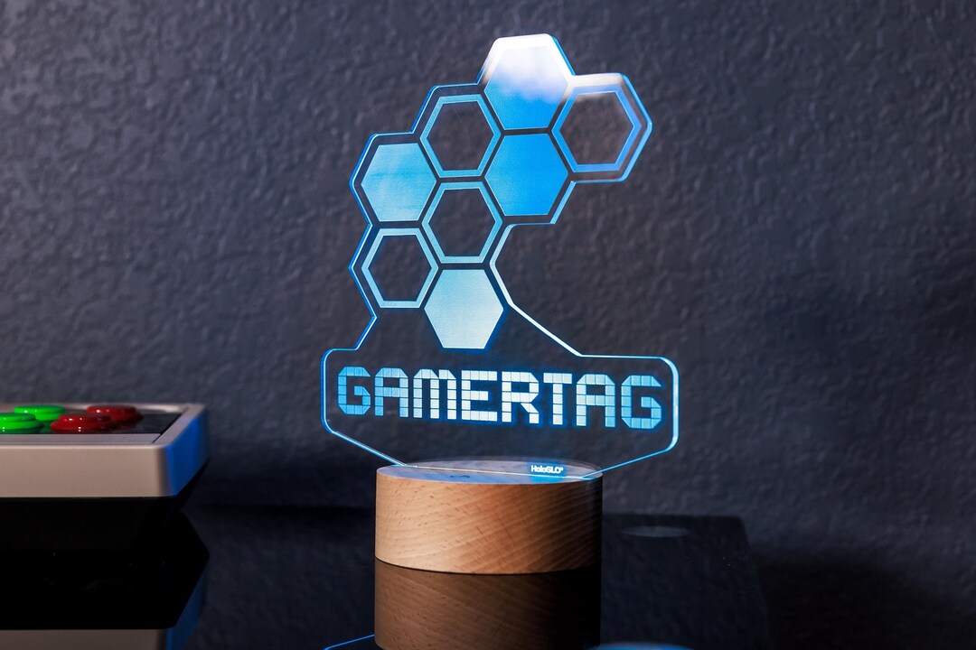Personalized Gamertag LED Lamp, Custom Gamer Tag RGB Name Sign, Gamer ...