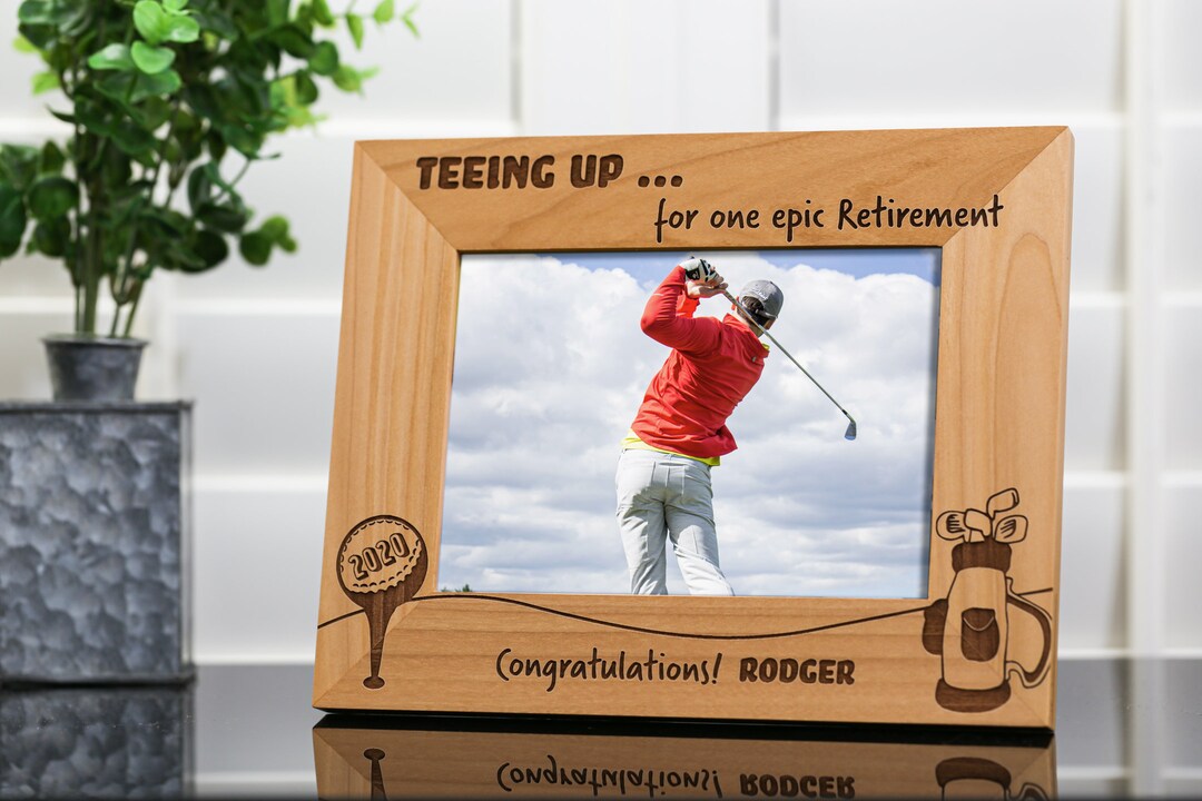 Retirement Golf Themed Picture Frame Personalized, Coworker Frame ...